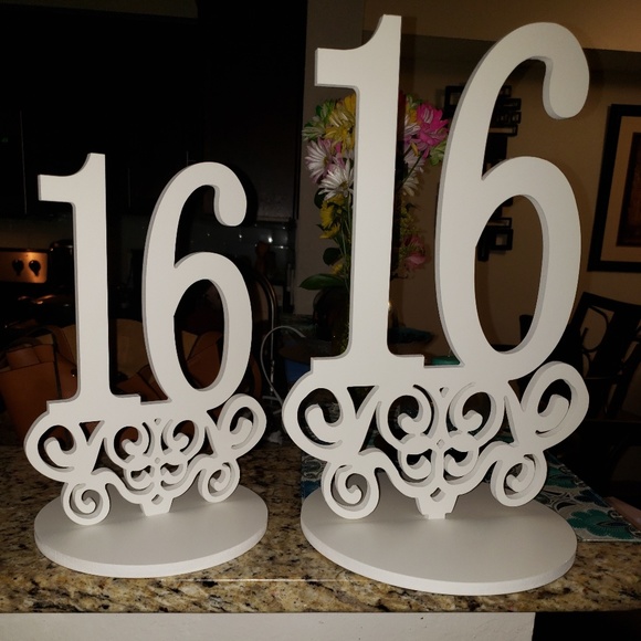 Party Supplies | White Pvc Stand Alone 16 Caketopper Centerpiece | Poshmark